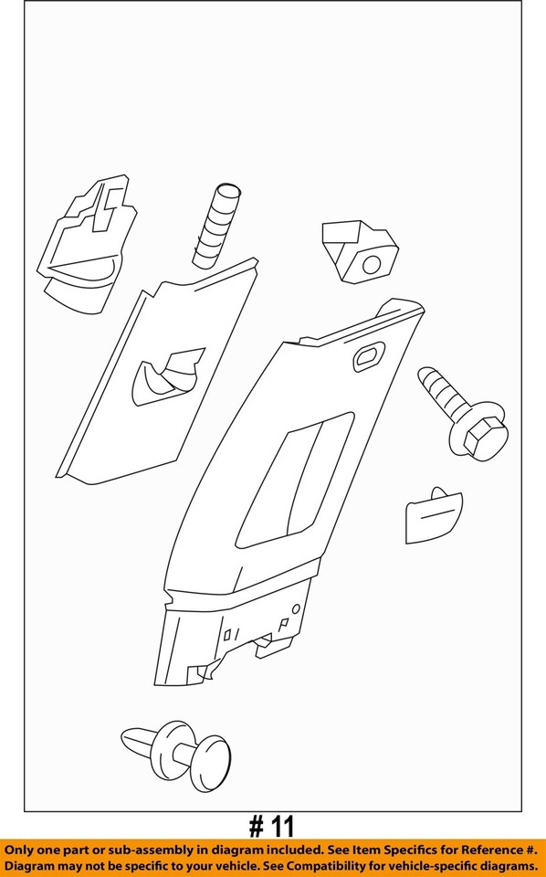 GM OEM 10-16 SRX Pillars, Rocker Floor Interior Trim-Upr Ctr Plr Trim ...