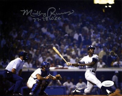 Mickey Rivers Signed New York Yankees 8x10 Photo w/ 77-78 WSC JSA COA ...