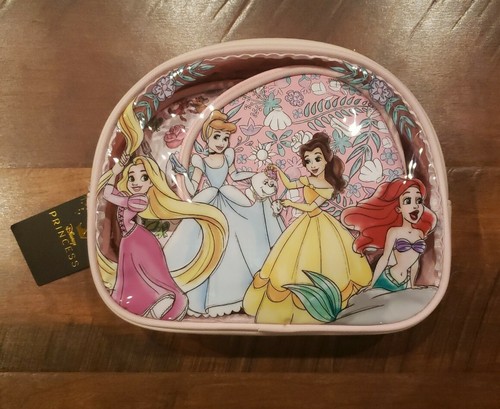 Disney Princess Cosmetic Makeup Bags Set of 3 Belle Ariel Cinderella ...