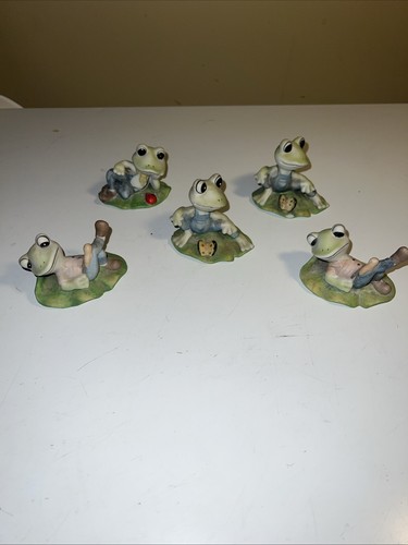 Vintage Homco Frog figurines Lot Of 5 | eBay