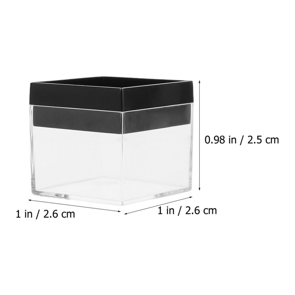 2 Count Plastic Box Containers to Display Crystals Storage for Stones ...