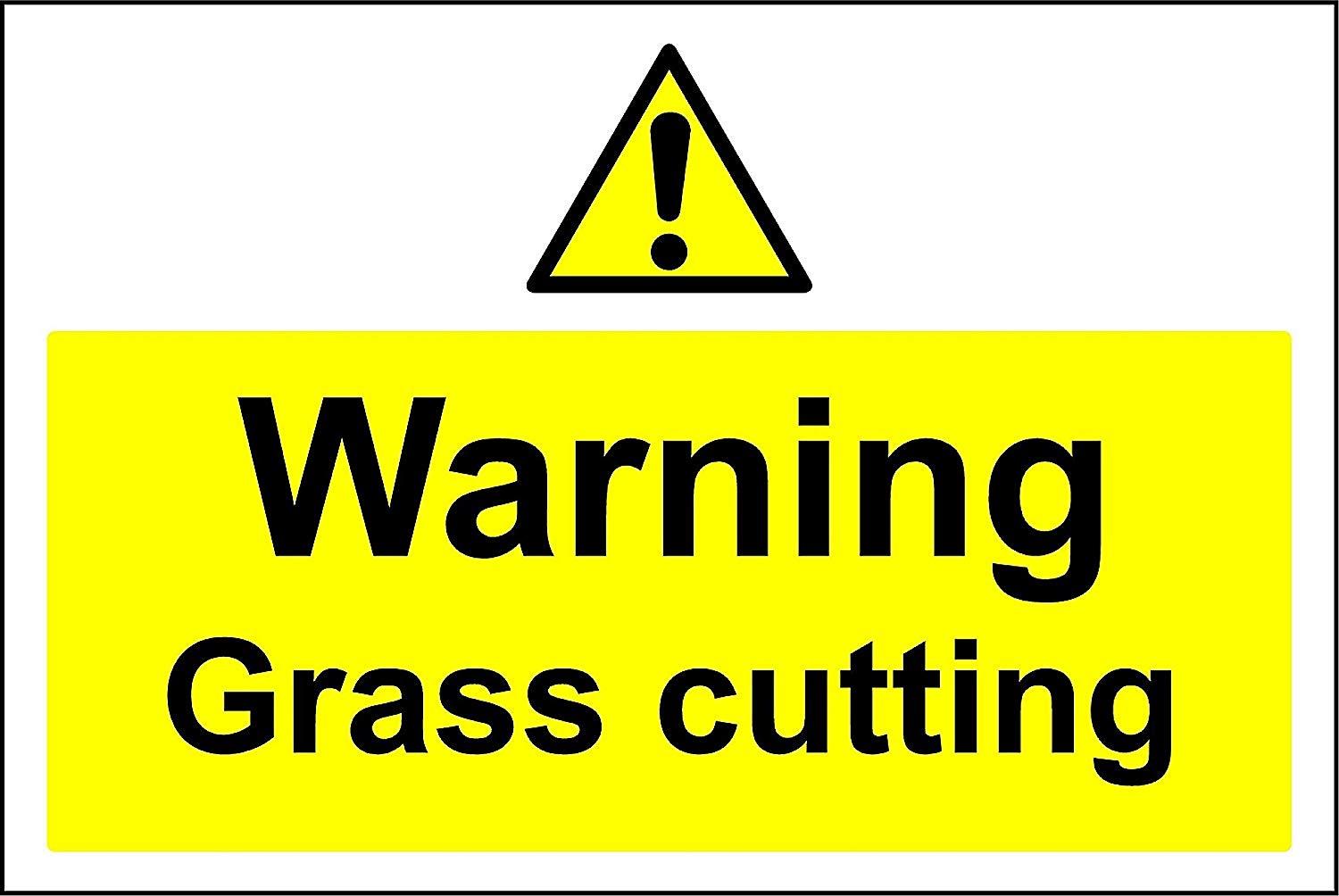 Caution grass cutting safety sign | eBay UK