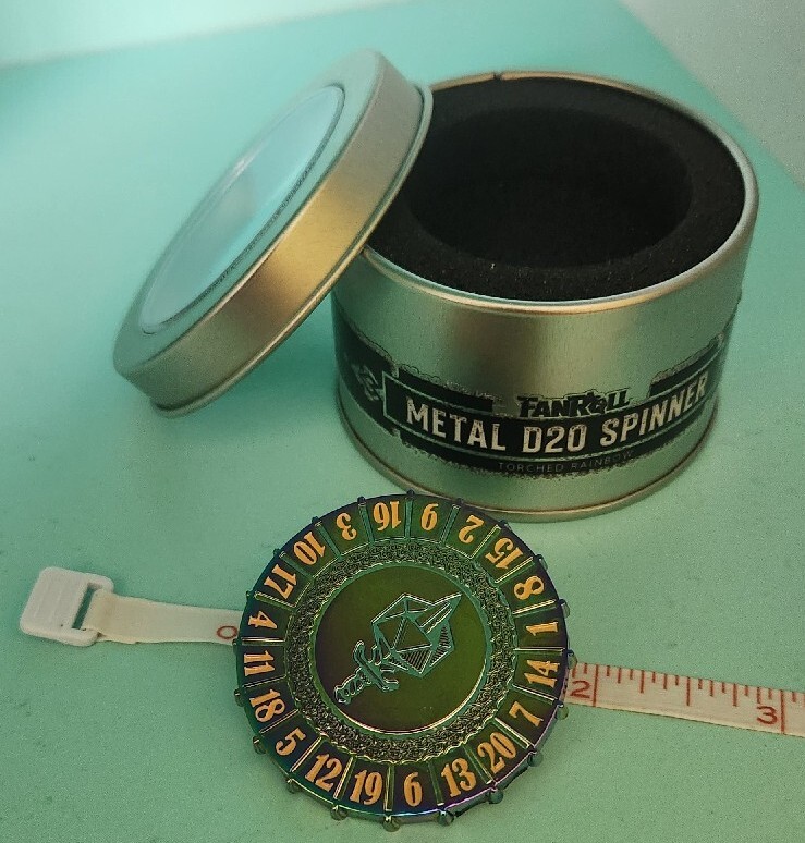 Fanroll Metal D20 Spinner Torched Rainbow with tin D&D RPG | eBay