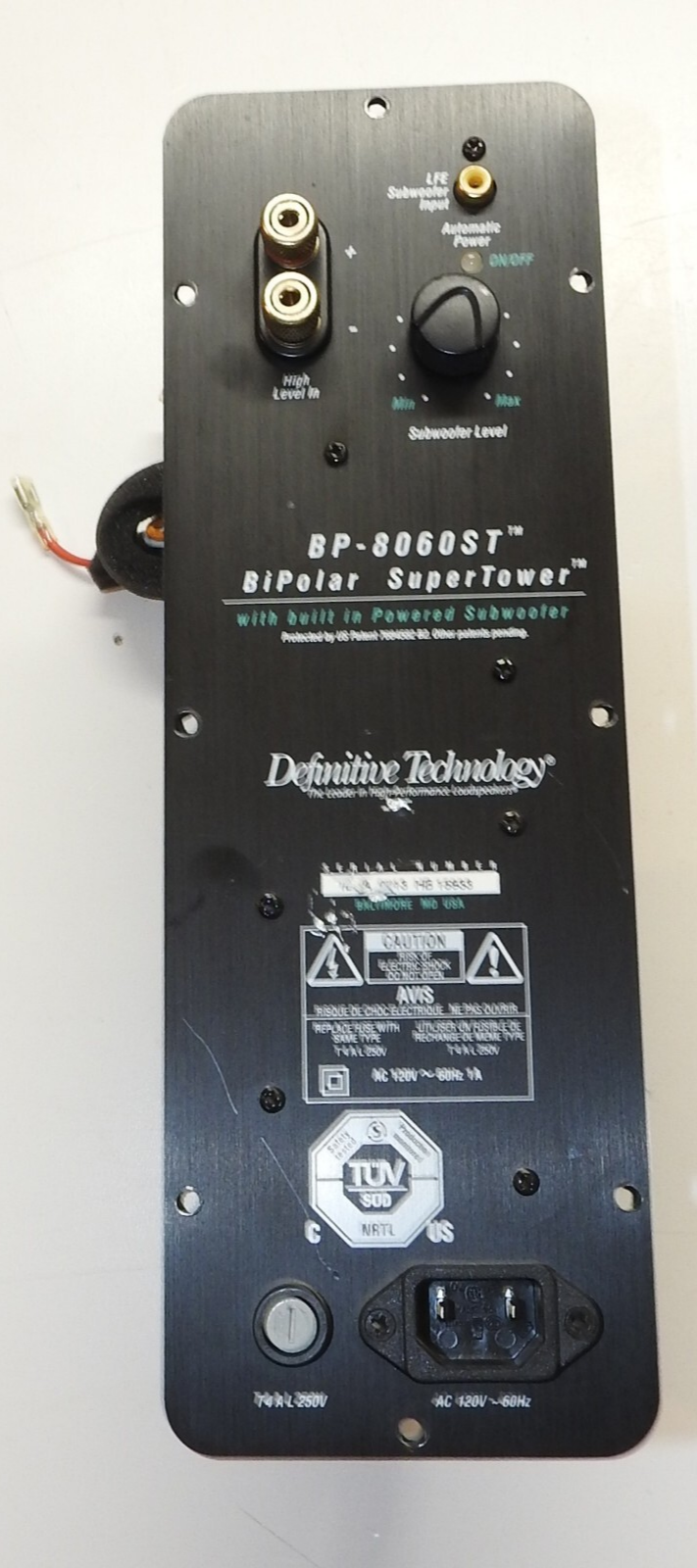 DEFINITIVE TECHNOLOGY BP-8060ST SPEAKER AMPLIFIER BP 8060ST BP8060ST ...