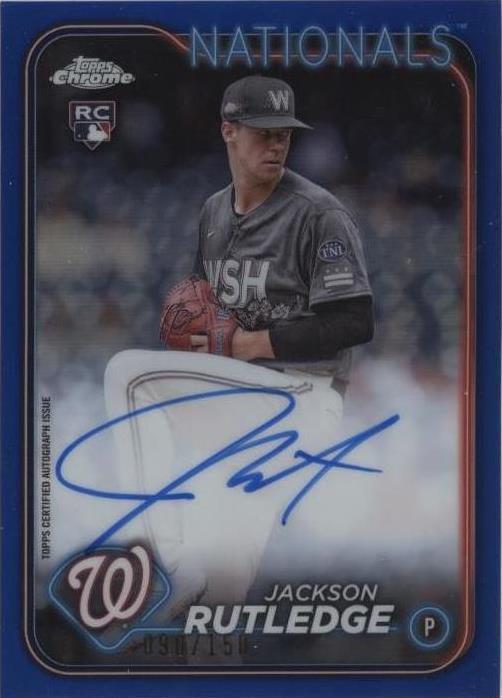 2024 Topps Chrome - Rookie Autographs Jackson Rutledge #RA-JRU Blue ...
