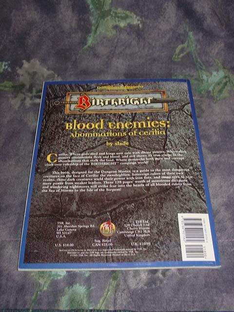TSR AD&D Dungeons & Dragons BIRTHRIGHT : Blood Enemies : ABOMINATIONS ...