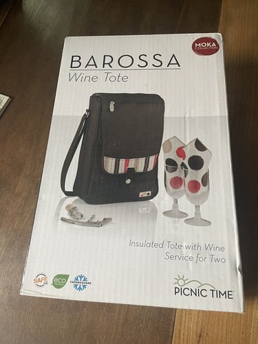 Picnic Time Moka Collection Barossa Insulated Wine Tote/Cooler ...