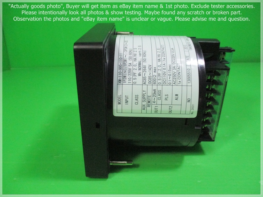 Takemoto denki XM-110-995-110-11, New Power Meter as photo, sn:5510 ...