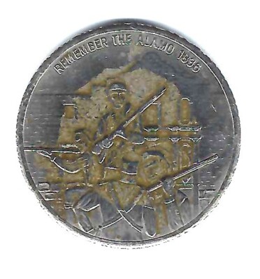 1836 REMEMBER THE ALAMO SAN ANTONIO TEXAS MEXICAN WAR BATTLE COIN MEDAL ...