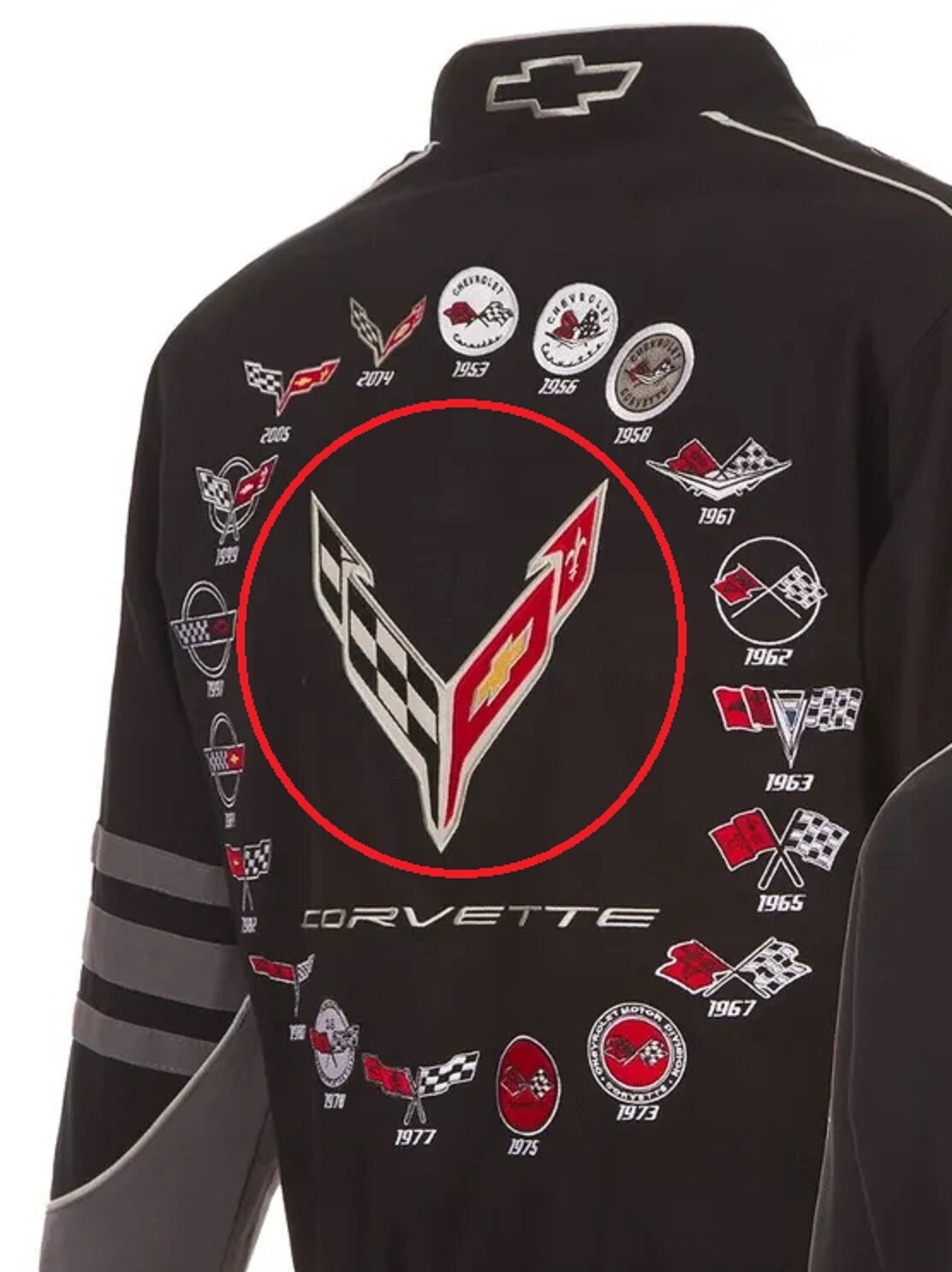 as seen on CORVETTE RACING JACKET VETTE SUPER SPORTS TEAM C8 5" iron-on ...