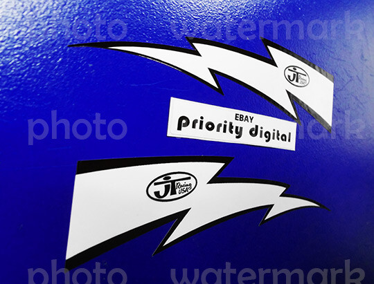 JT Racing Bolts Decals W/B stickers graphic AHRMA MX KX RM CR Maico YZ ...