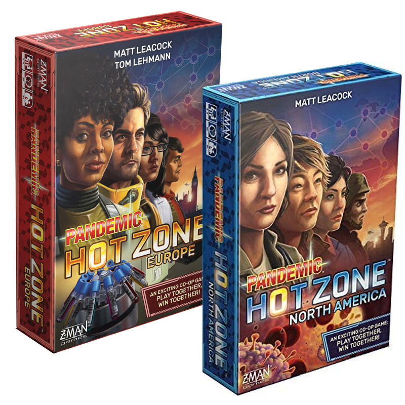 Pandemic Hot Zone: Europe + Hot Zone: North America Board Game Bundle ...