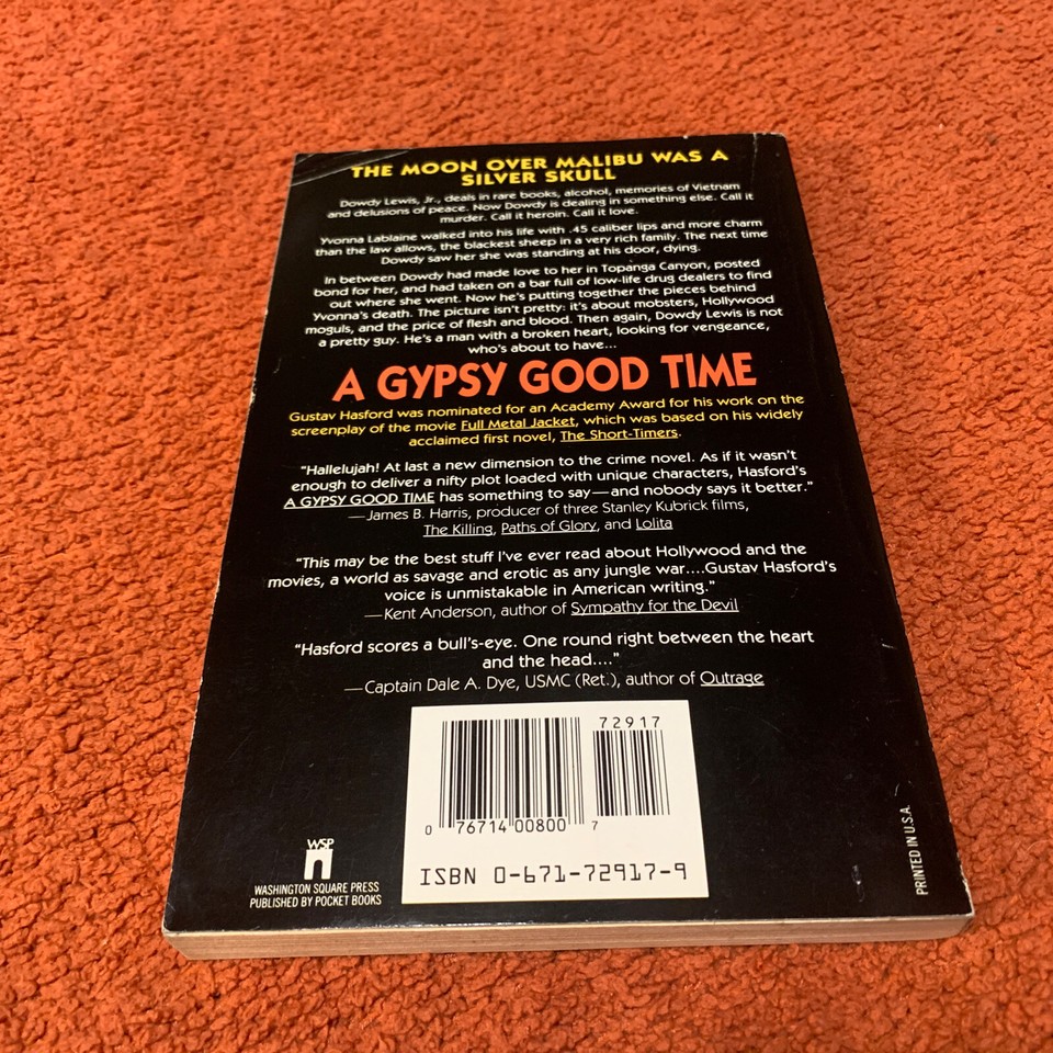 RARE VTG Gustav Hasford : A Gypsy Good Time Paperback Book 1992 | eBay