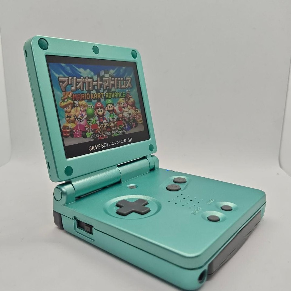 Emerald green Game Boy Advance SP IPS LCD, new exterior | eBay