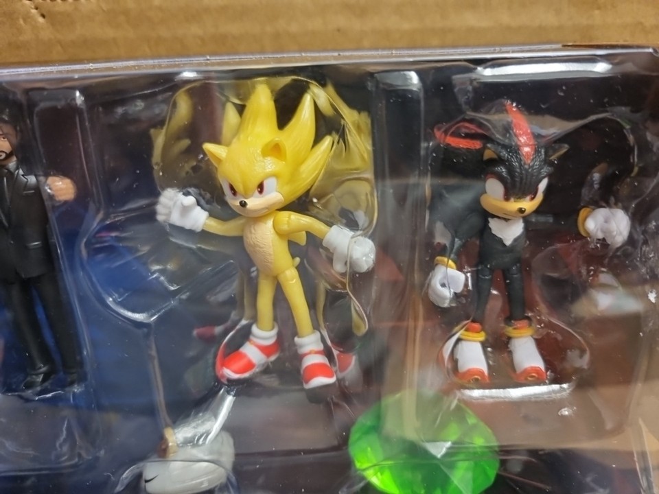 Sonic The Hedgehog Movie 3 Boxset Of 2.5" Figures Shadow Super Sonic ...