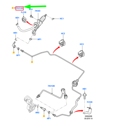 FORD TRANSIT MK3 Clutch Master Cylinder Tube CC11-7A512-BB 1728585 NEW ...