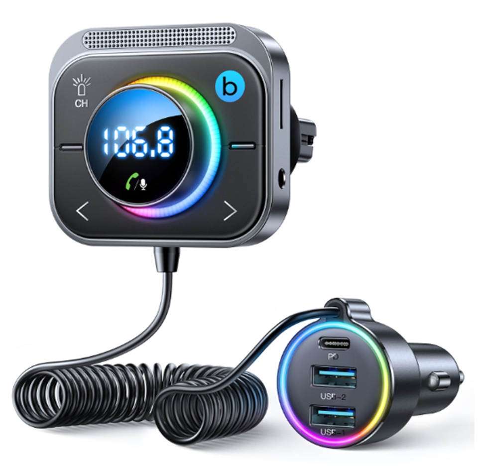 Bluetooth FM Transmitter Car Radio USB Fast Charger Adapter MP3 Player ...