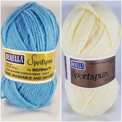 Bernat Yarn Berella Sportspun 100% Acrylic 185y 50g 1.75oz | eBay