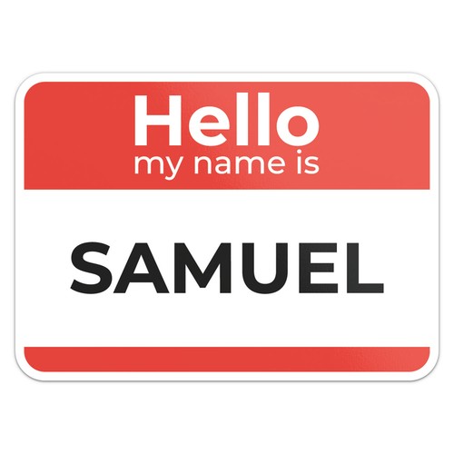 Hello My Name Is Samuel Sticker Vinyl Car Bumper Decal | eBay