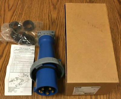 Hubbell HBL560P9W Pin and Sleeve, IEC, Plug, 4P5W, 60/63A 120/208V, 4X ...