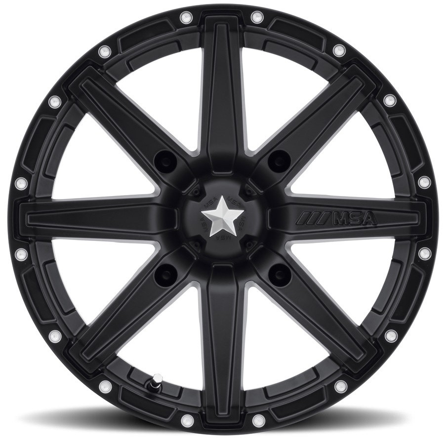 MSA Clutch 15" Wheels Black 37" Rockinator Tires Polaris RZR XP 1000 ...