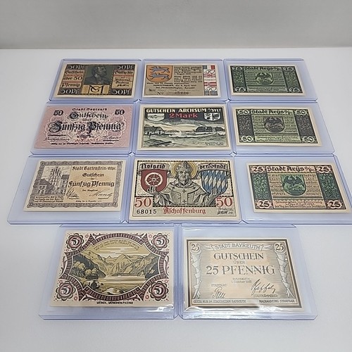 German Austrian Notgeld Bank Notes lot 1920s Paper Currency Germany ...