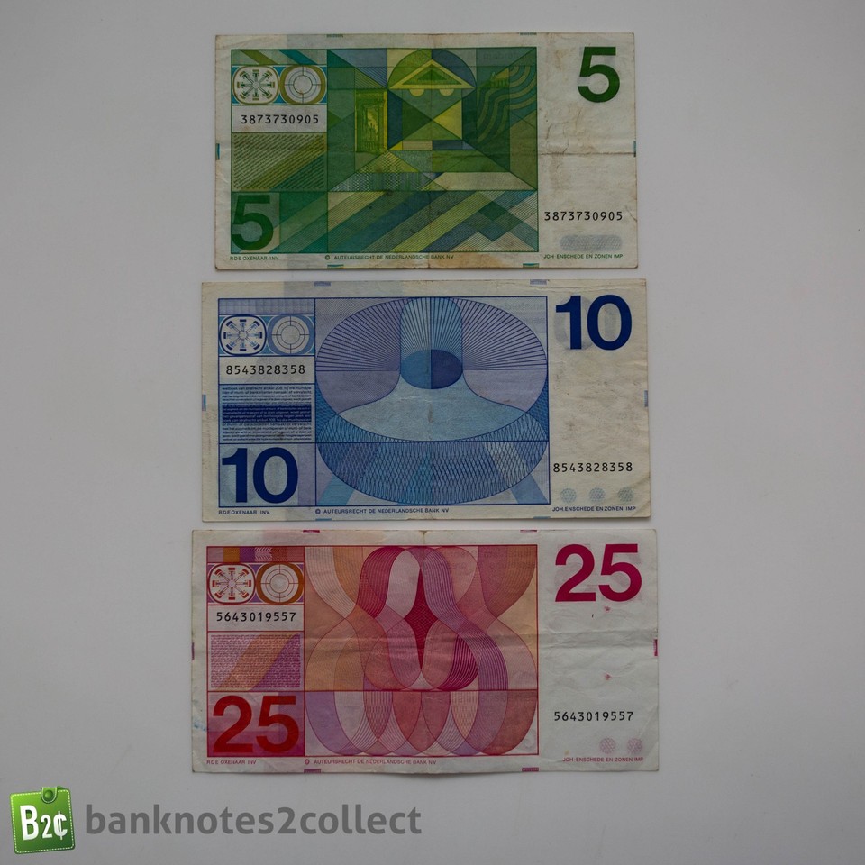 NETHERLANDS: Set of 3 Dutch Guilder Banknotes. | eBay
