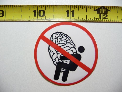 NO NOT ALLOWED LEAVE KNOWLEDGE HERE DECAL STICKER JOB OCCUPATION WORK ...