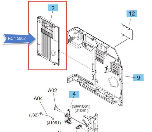 RC4-5802 Formatter cover for HP Laserjet M604, M605, M606. New. | eBay