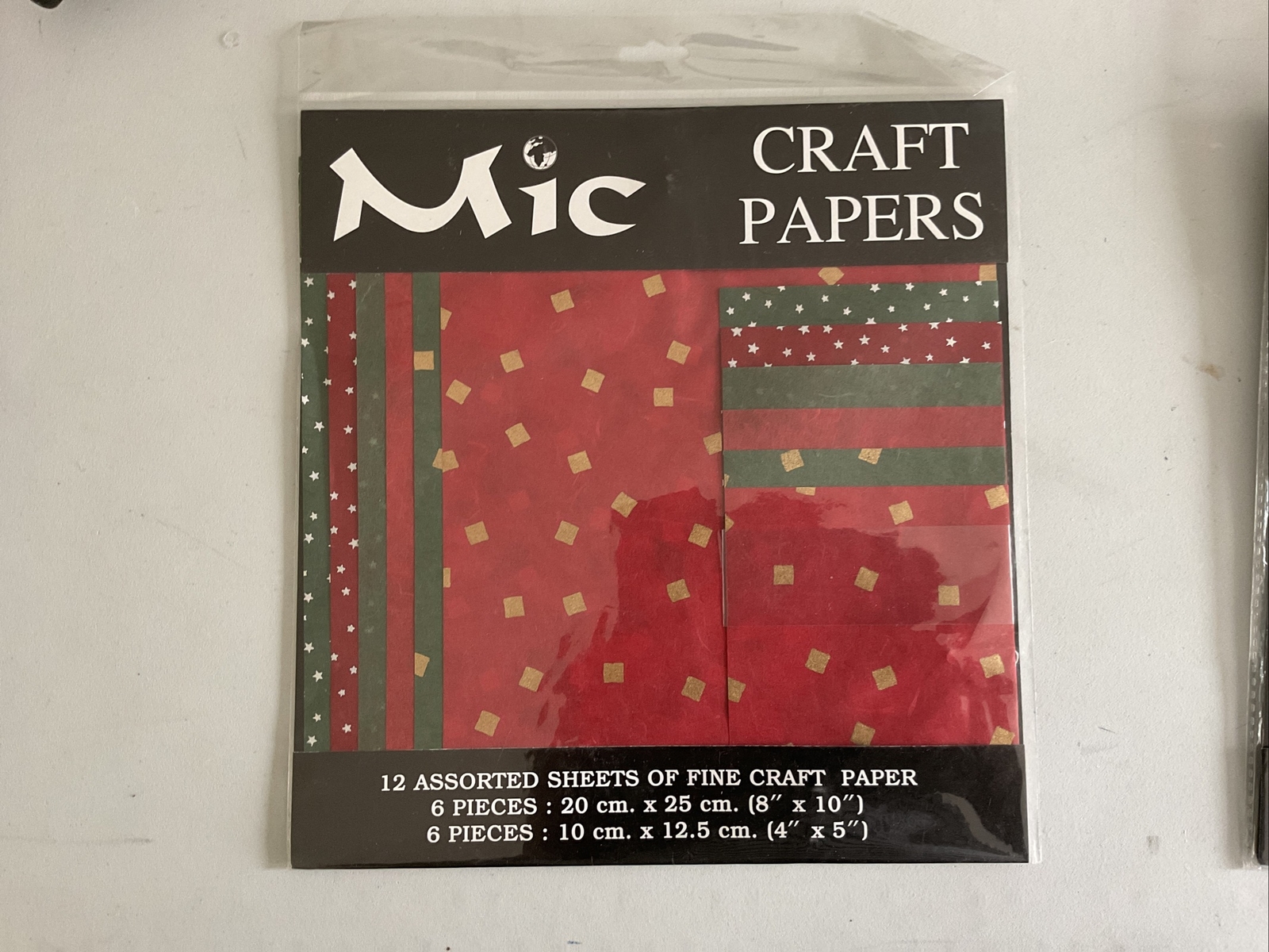MIC Craft Papers 2 PKs, 12 Assorted Sheets In Each Pk. Please read ...