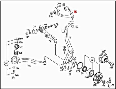 Genuine MERCEDES C216 W221 S-CLASS W221 Transv. Control arm 2213309007 ...