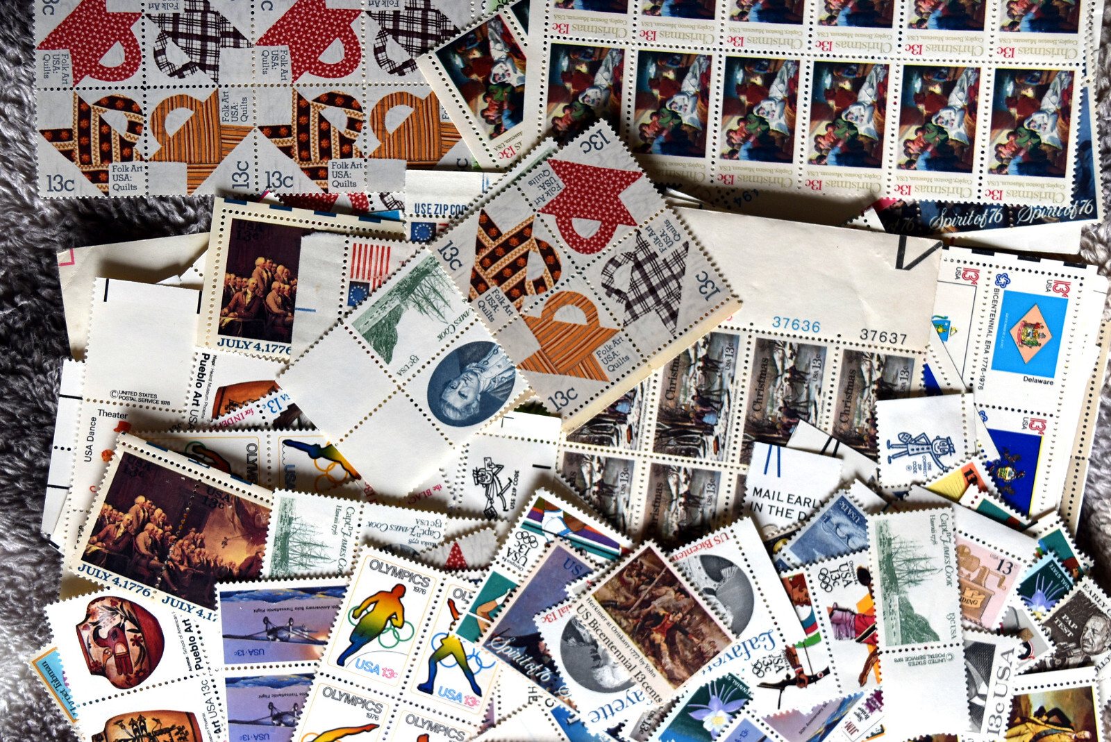 US MNH/OG Stamp Collection 500 Stamps of Each Denomination FV+ $1300 | eBay