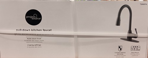 Project Source Single Handle Pull-down Kitchen Faucet with Sprayer | eBay