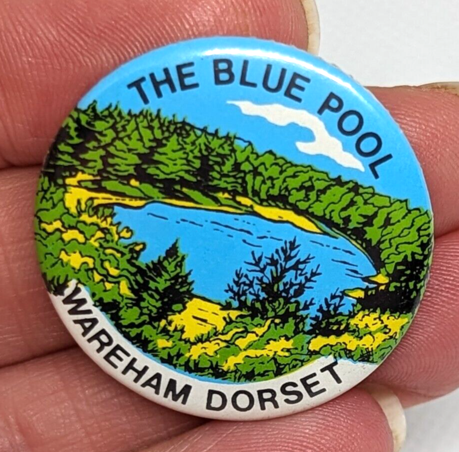 Vtg BLUE POOL WAREHAM DORSET Clay Pit Furzebrook Estate 1980's Badge ...