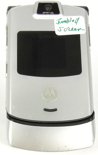 Motorola RAZR V3m - Silver and Black ( Verizon ) Cellular Flip Phone | eBay
