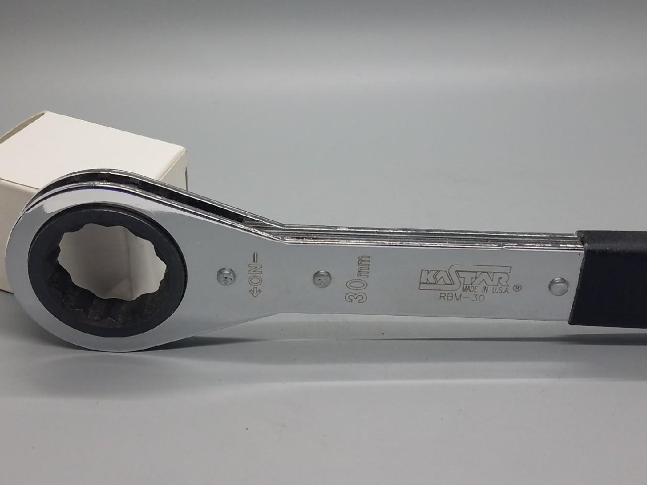 RBM-30 Kastar Flat Ratcheting Box Wrench 12 Point 30mm - USA Made for ...