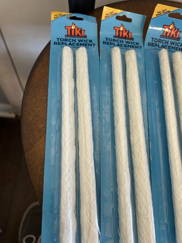 NEW OLD STOCK 2x Tiki Round Wick Shape Fiberglass Torch Wick 1/2" X 6 ...