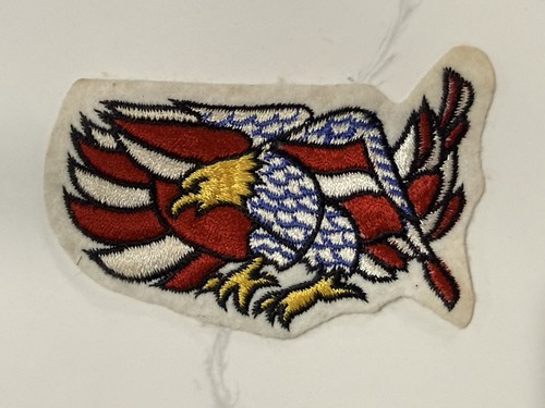 Vintage Eagle And Red White Blue United States Of America Shape Patch ...