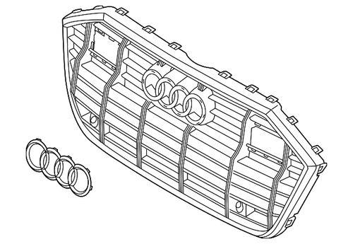 Genuine Audi Center Grille 4K8-853-651-F-T94 | eBay