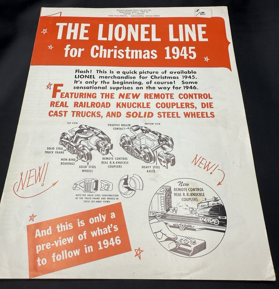 1945 LIONEL CHRISTMAS MODEL TRAIN CATALOG ORIGINAL VINTAGE | eBay