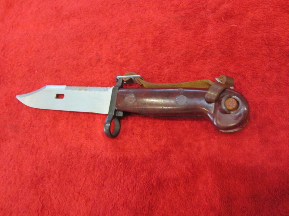 Romanian Type 2 Bayonet W/Matching # Scabbard W/Wrist Strap W/Leather ...