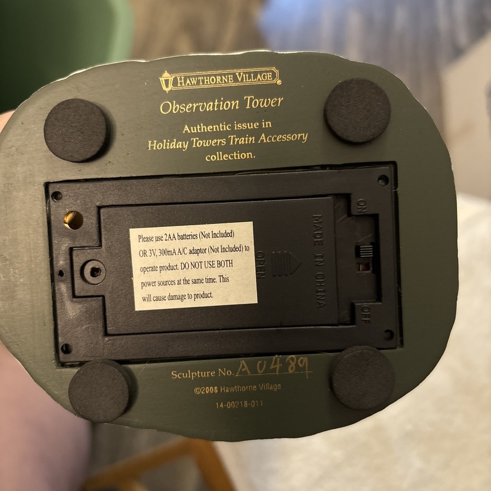 HAWTHORNE VILLAGE Observation Tower Holiday Railroad Works Lights Up | eBay