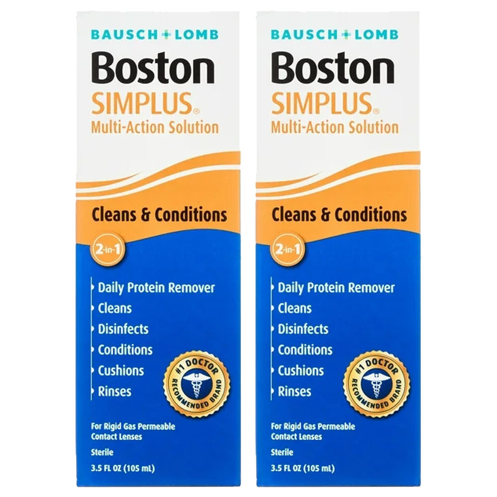 2 Boston SIMPLUS Multi-Action Contact Lens Solution, 3.5 fl. oz. | eBay