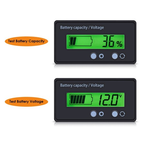LCD Battery Capacity Indicator Digital Voltmeter Voltage Tester Monitor ...