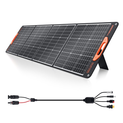 GRECELL Portable 200W PRO Solar Panel Foldable Panels for Camping Power ...