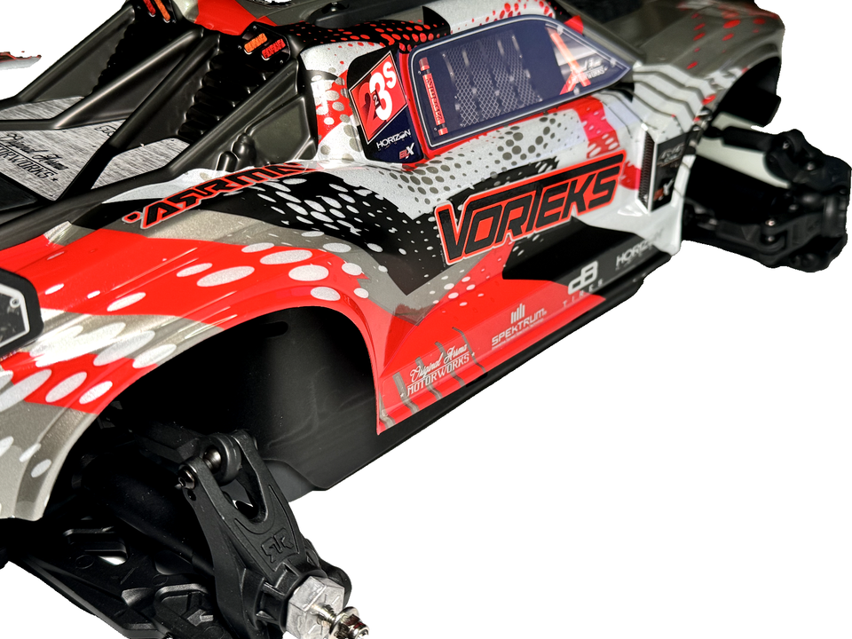 Arrma VORTEKS 223S BLX 1/8 4x4 Desert Truck RED Chassis Slider BODY ...