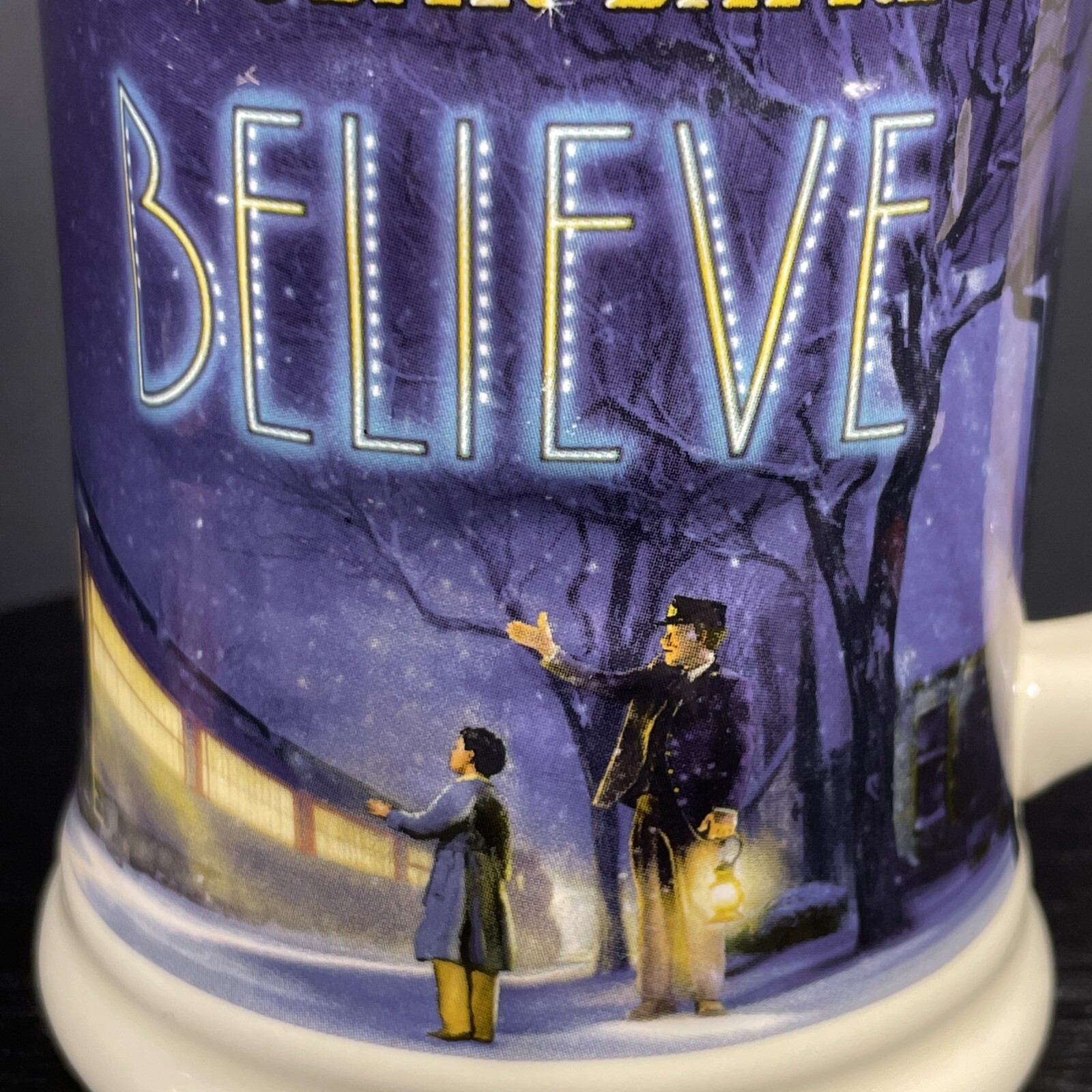 The Polar Express BELIEVE Ceramic Mug 3-D Design Hot Chocolate Coffee ...