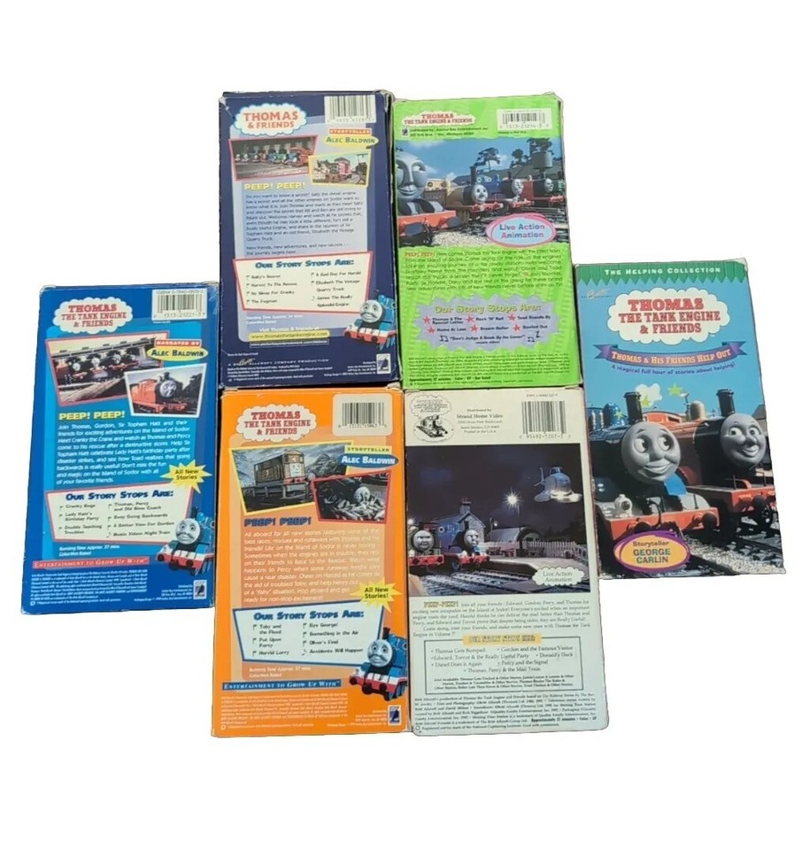 Thomas the Tank Engine & Friends VHS Lot 6 Kids Train Cassettes Carlin ...