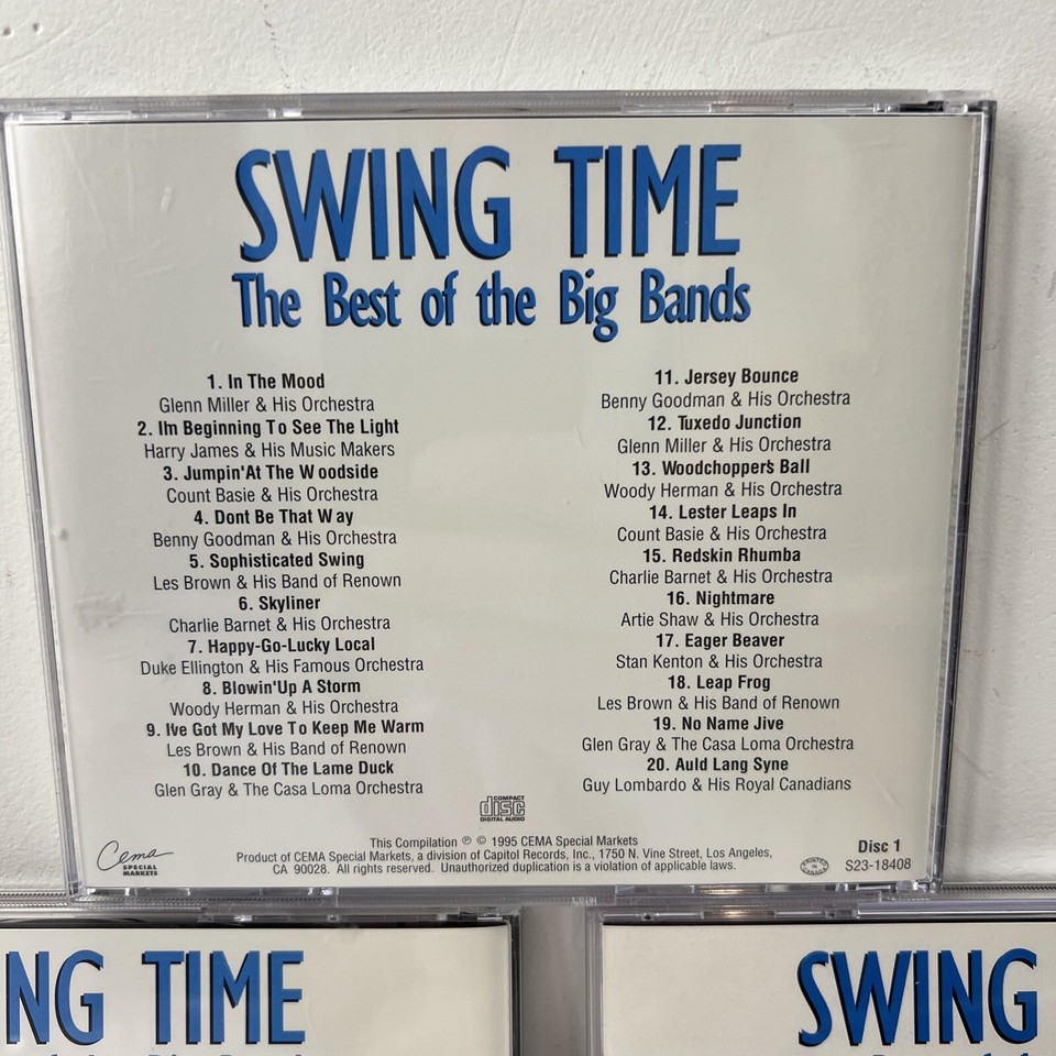 Swing Time The Best Of The Big Bands 3 Disc Set S23-18408 Variety Of ...