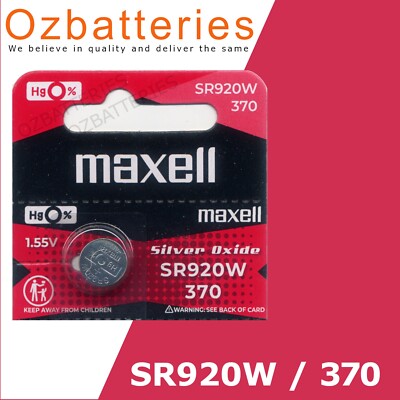 1pc SR920W, 370, SR920 Maxell Silver Oxide Battery 1.55V made in Japan ...
